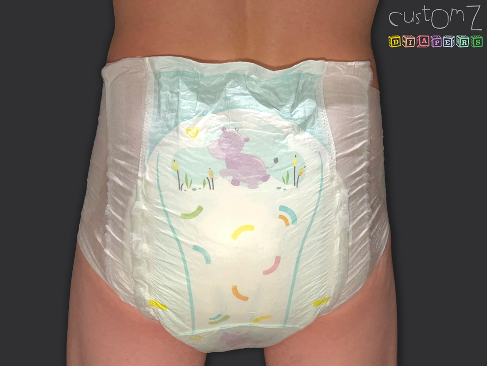 CustomZ Happy Hippo ABDL Adult Baby Diaper Nappy - 1 x Nappy – CustomZ ...