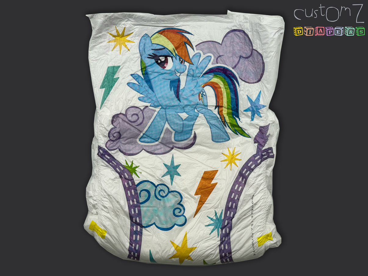 CustomZ MLP My Little Pony Rainbow Dash ABDL Plastic Backed Adult Baby ...