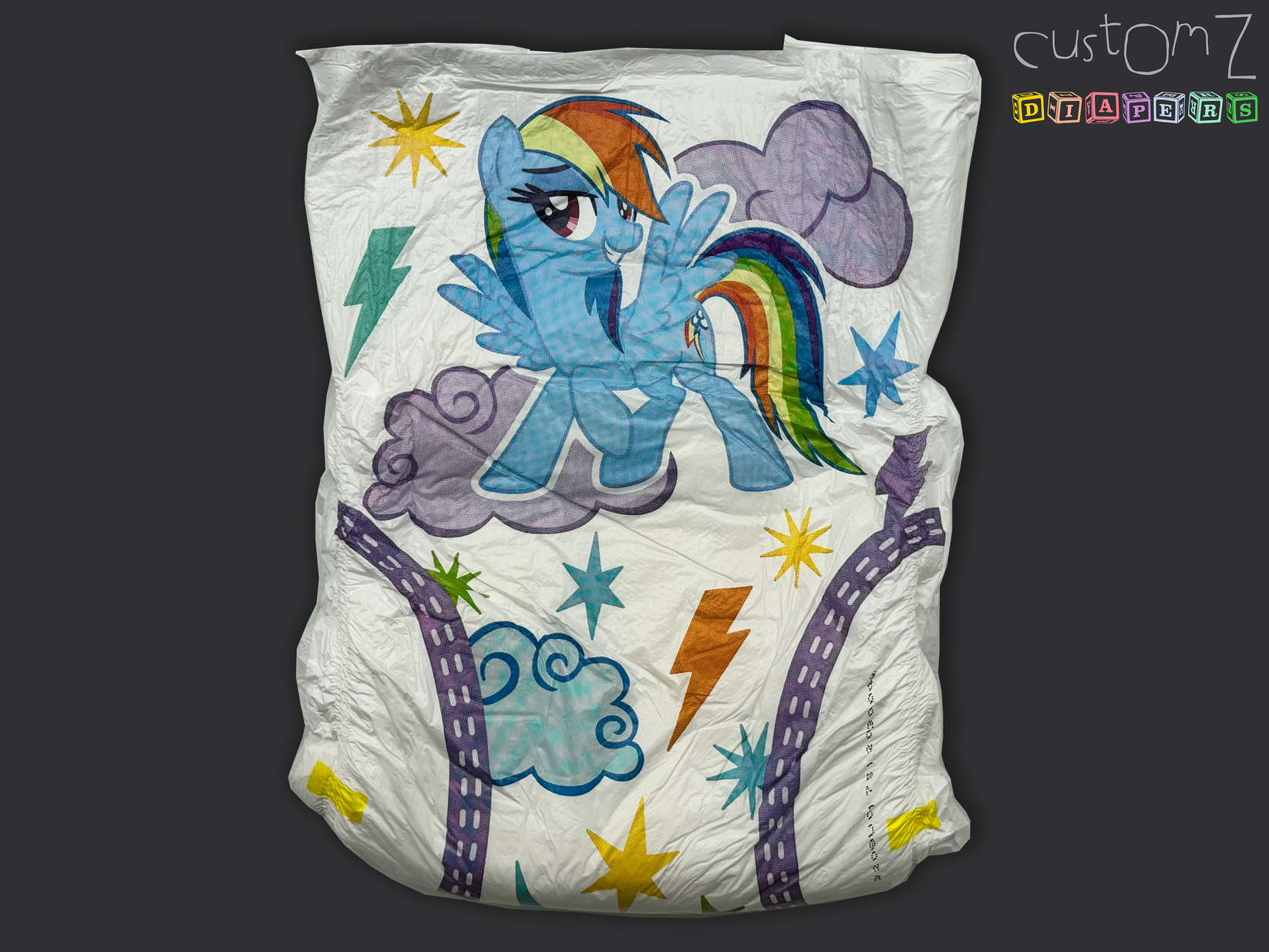 CustomZ MLP My Little Pony Rainbow Dash ABDL Plastic Backed Adult Baby ...